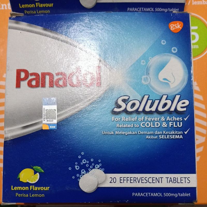 Jual Panadol Soluble Lemon Flavour 20 tablets | Shopee Indonesia