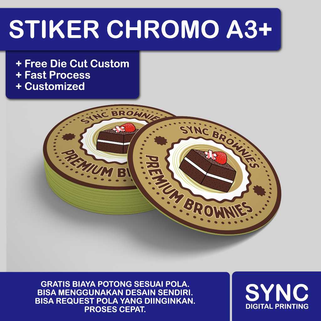 Jual Cetak Stiker Chromo A3 Plus Die Cut | Shopee Indonesia