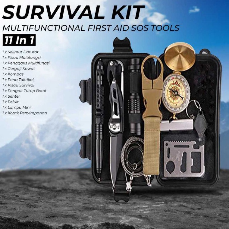 Jual Produk Terpopuler Peralatan Survival Kit Lengkap 11 in 1 ...