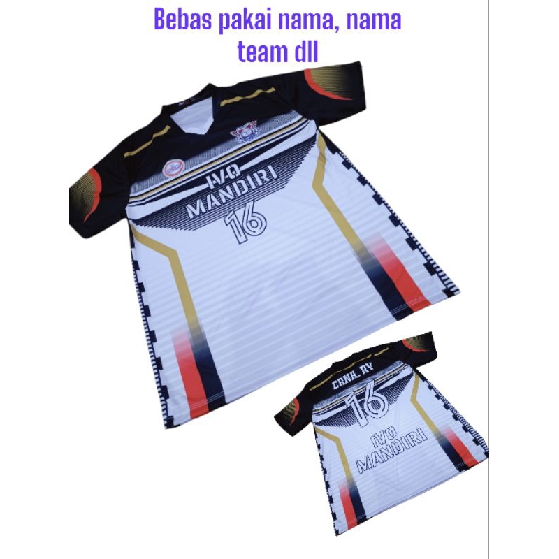 Jual Jersey volly costum putih hitam | Shopee Indonesia