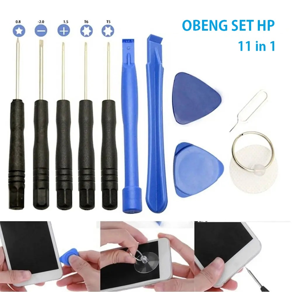 Jual Obeng Set Kecil untuk Service Bongkar HP Serbaguna 11 in 1 ...