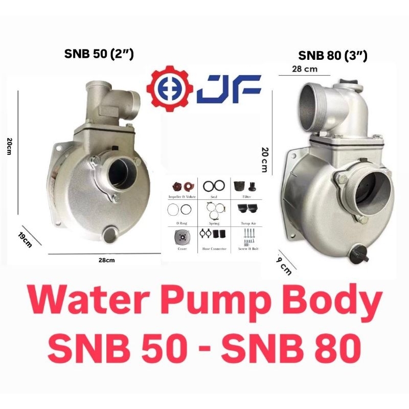 Jual Water Pump Body SNB 50 2" / SNB 80 3" pompa air wp20 wp30 alkon model spi as 20mm | Shopee ...
