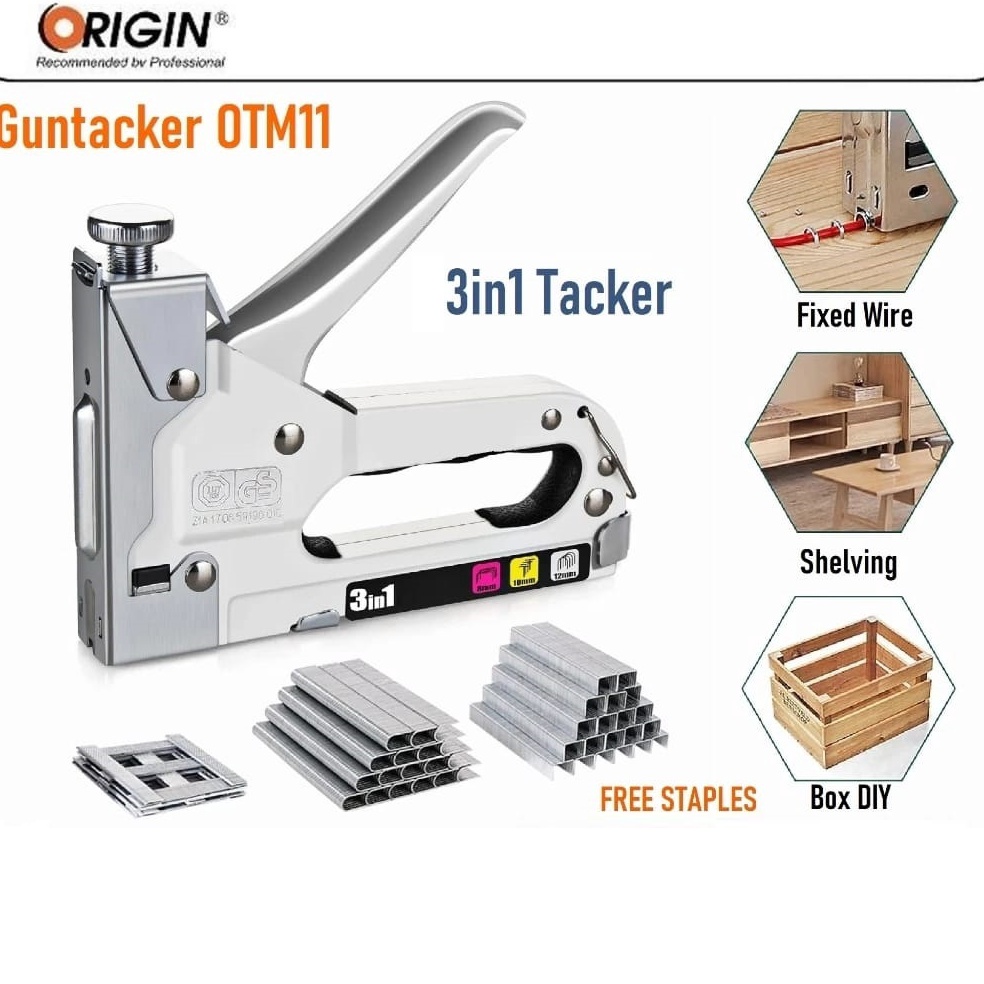Jual Penjual Resmi ORIGIN OTM 11 Stapler Tembak Kayu Gun Tacker 3 in 1 ...