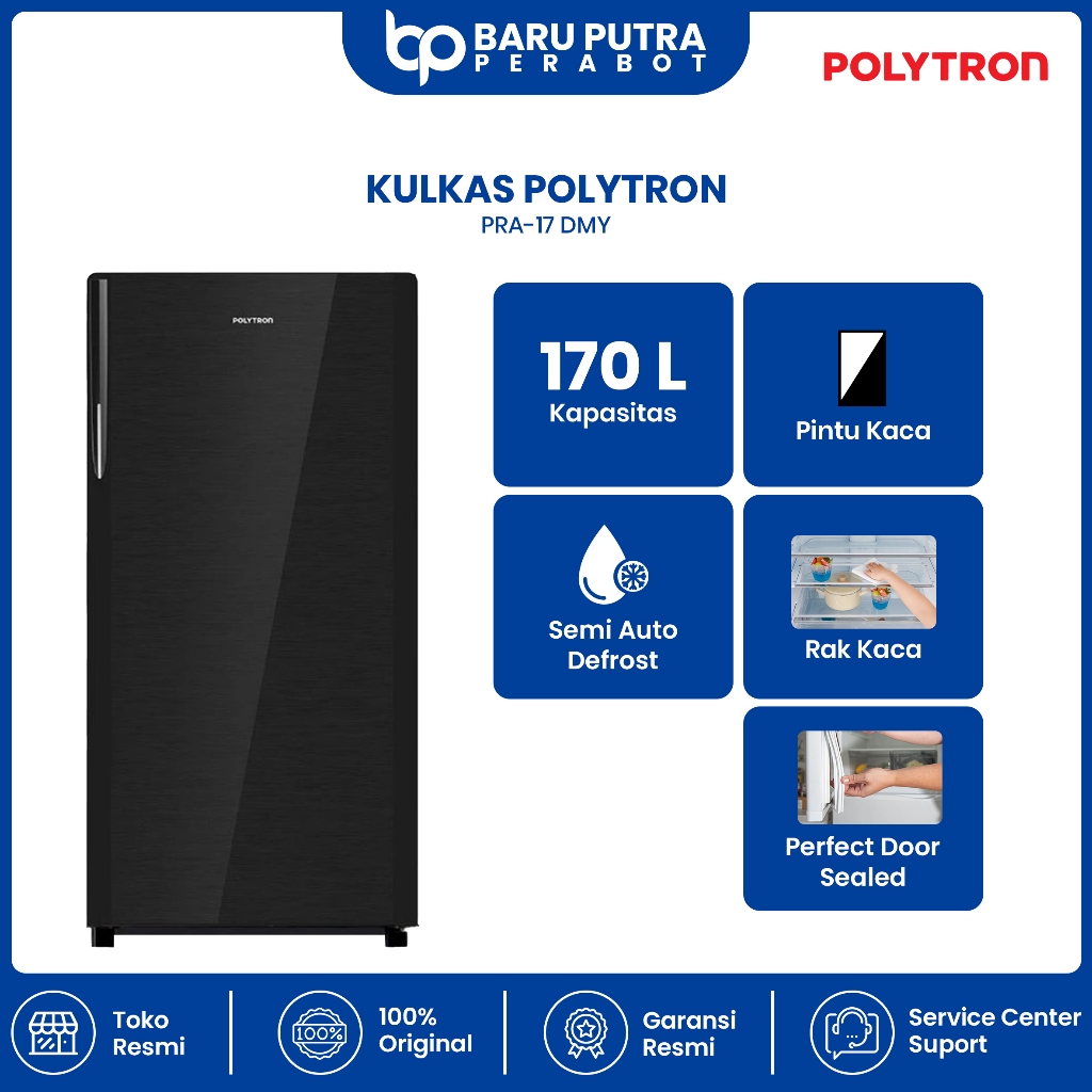 Jual POLYTRON Kulkas 1 Pintu Belleza 170 liter PRA 17DMY | Shopee Indonesia