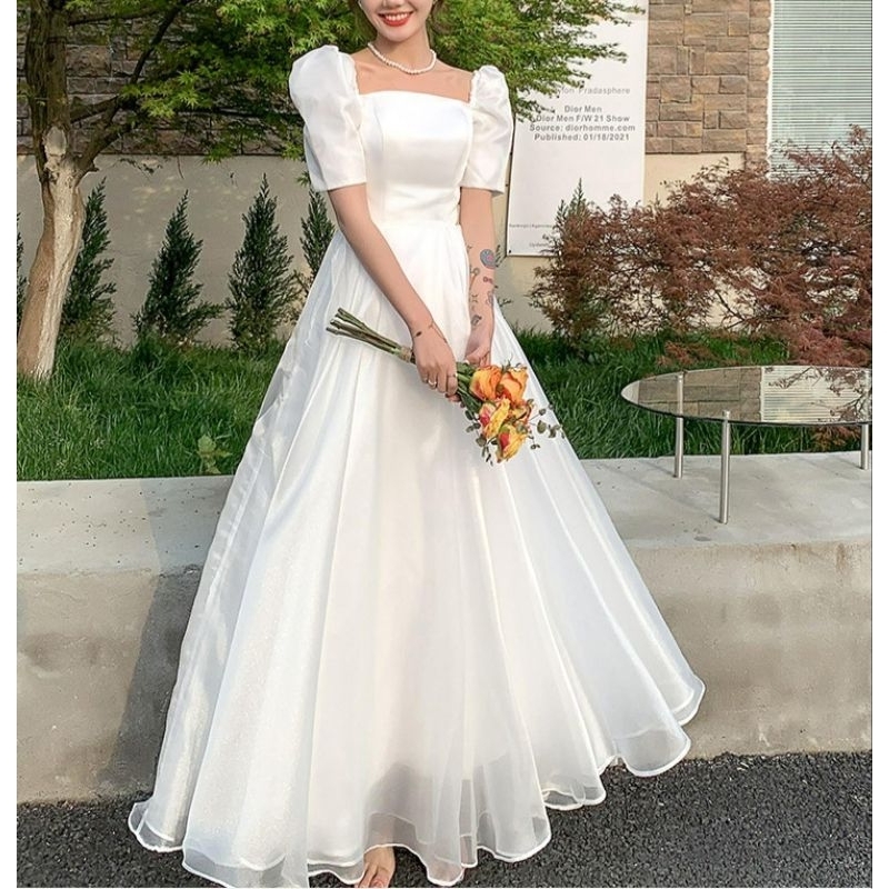 Jual Dress organza, Gaun party, Dress wedding, Dress putih, Dress hitam ...