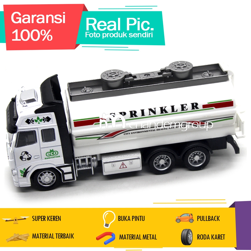 Jual Diecast Miniatur Mainan Mobil Truk Tangki Tanki Air Springkle City ...