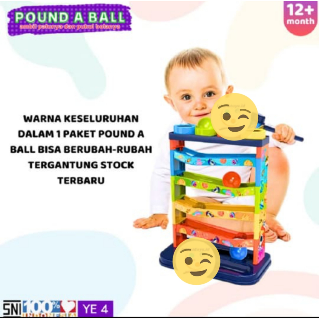 Jual MAINAN EDUKASI ANAK POUND A BALL KANTONG YE 4 PUKUL BOLA WARNA ...