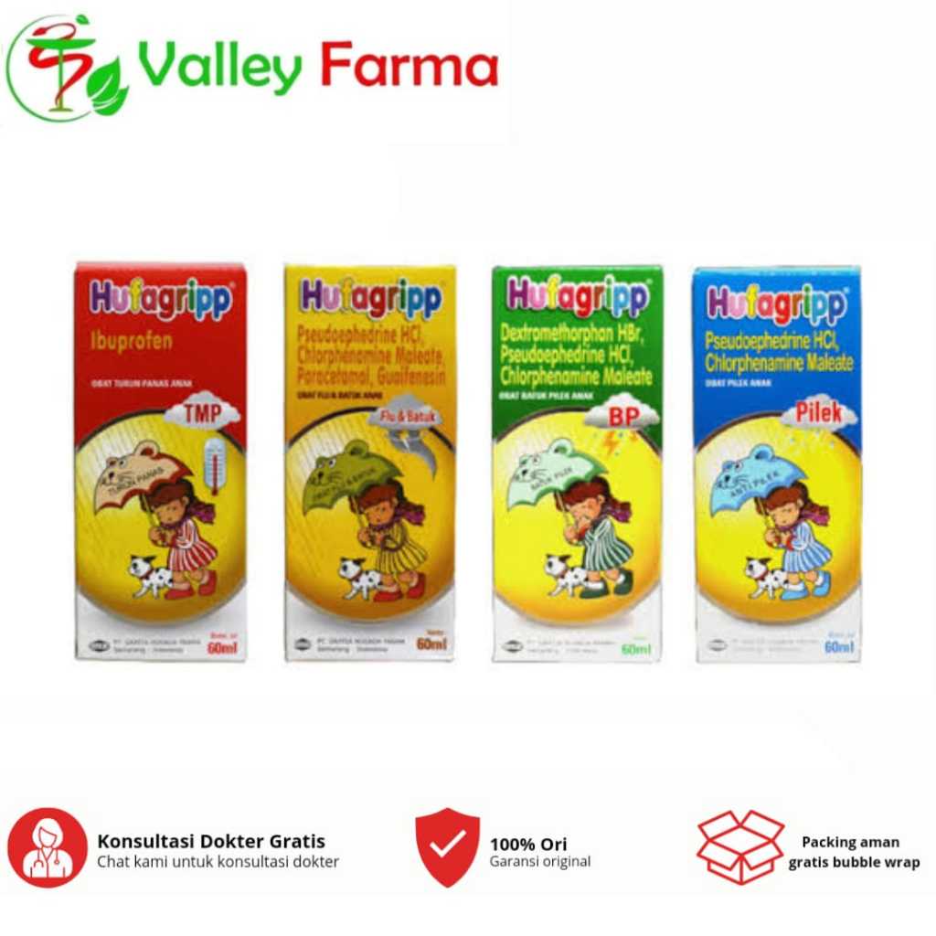 Jual Hufagrip Sirup - Sirup Penurun Panas, Flu & Batuk, Pilek, Batuk ...
