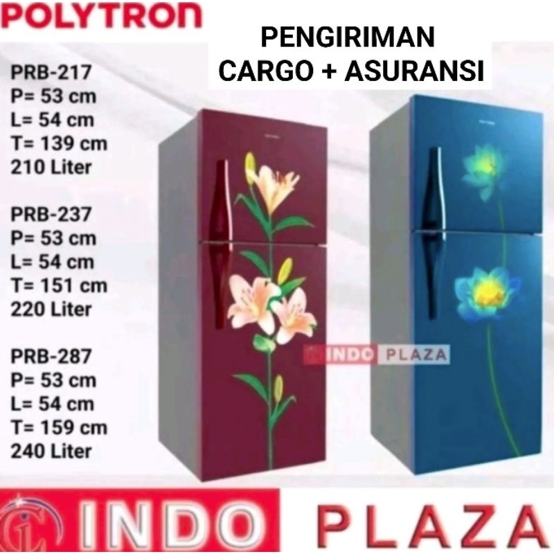 Jual KULKAS POLYTRON 2 PINTU PRB-217 NEW 2022 BUNGA TIMBUL (CARGO ...