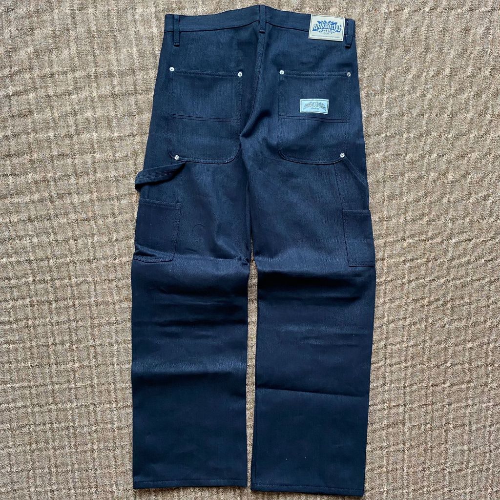 Jual CELANA DENIM HITAM PANJANG BAGGY DOBLE KNEE UNISEXS COWO / CEWE ...