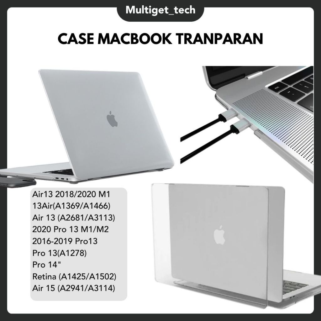 Jual Case Macbook Tranparan Clear / Bening / casing pelindung mac book ...