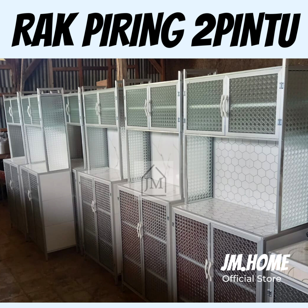Jual Rak Piring Aluminium 2Pintu Minimalis Ramping FULL KERAMIK | Shopee Indonesia