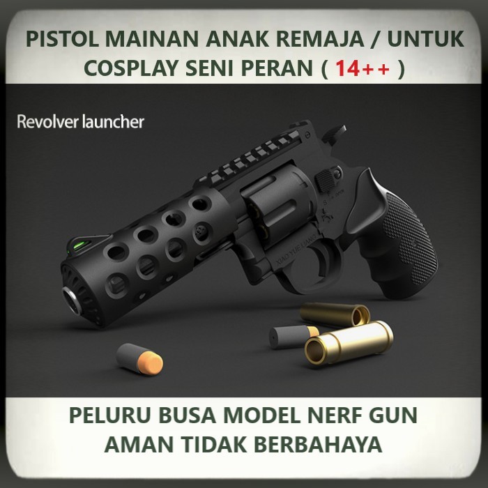Jual Pistol Mainan Anak Remaja Dewasa 14+ Peluru Busa Model Nerf Gun ...