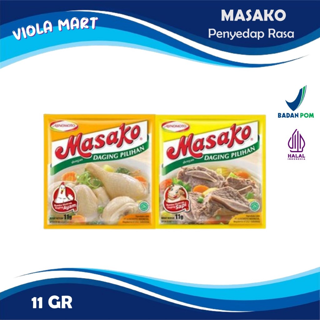 Jual MASAKO Ayam & Masako Sapi Sachet (Per Renceng 12 sachet x 11gr ...