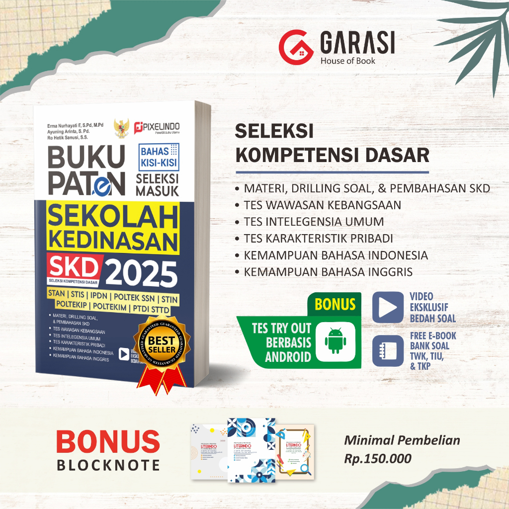 Jual BUKU PATEN SEKOLAH KEDINASAN SKD 2025 : STAN, STIS, IPDN, POLTEK SSN, STIN | Shopee Indonesia