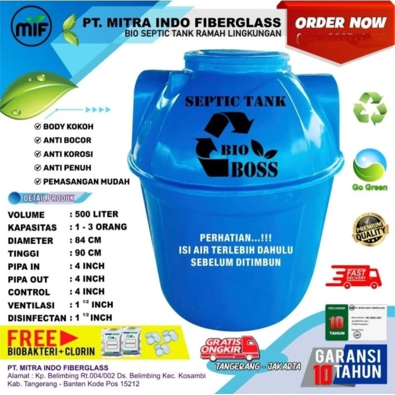 Jual septic tank 500 liter.Biotech,Biofil,Biotank,Bioboss | Shopee ...