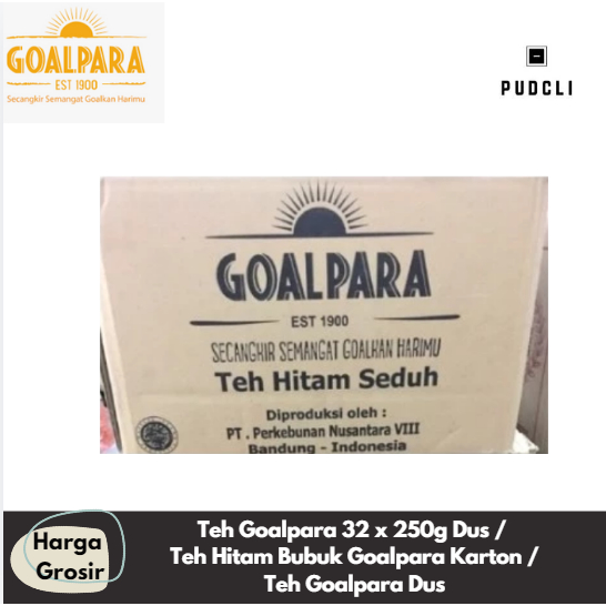 Jual Teh Goalpara 32 x 250g Dus / Teh Hitam Bubuk Goalpara Karton / Teh ...