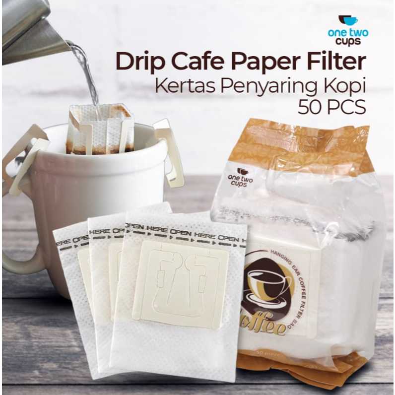 Jual ONE TWO CUPS Drip Coffee Paper Filter 50pc-white | Shopee Indonesia