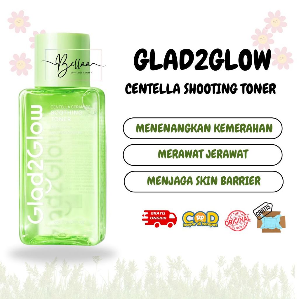 Jual Glad2Glow 2% Centella Ceramide Super Soothing Toner 80ml - Toner Centella Glad2Glow ...