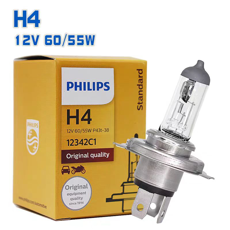Jual Bohlam Lampu Halogen Philips h4 12V 60/55W Untuk Lampu Besar Mobil Original | Shopee Indonesia