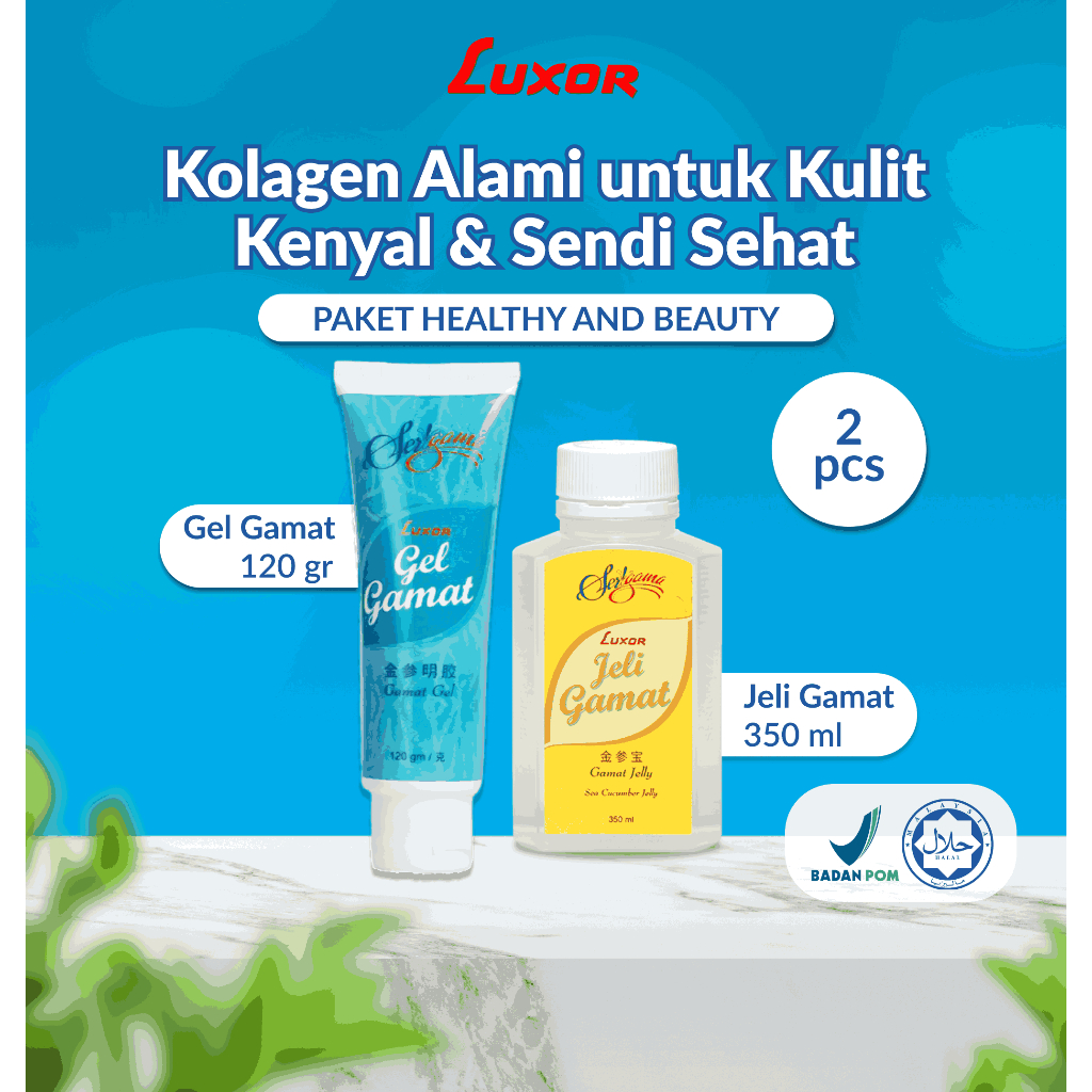 Jual Jelly Gamat Luxor 350ml + Gamat Gel Luxor 120gr Original Ekstrak ...