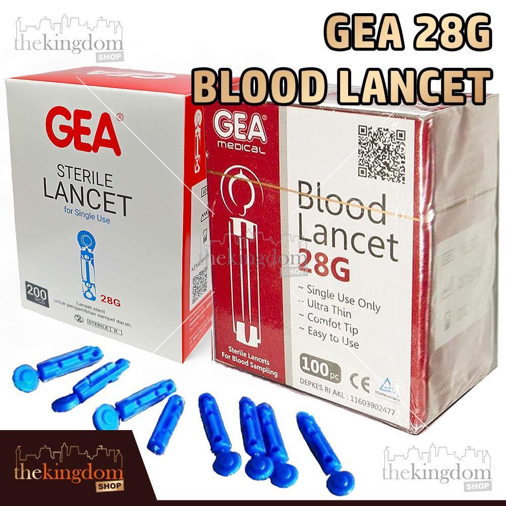Jual GEA Blood Lancet 28G /100 /200 Test Ambil Tes Darah | Shopee Indonesia