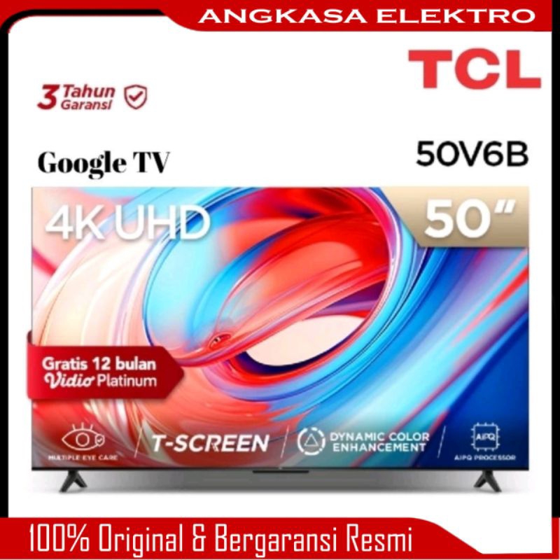 Jual LED TV TCL 50V6B 50 INCH GOOGLE TV UHD 4K - Dolby Audio - HDR10 ...