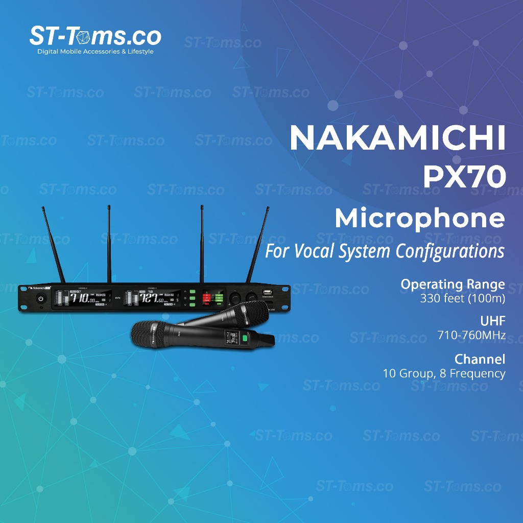 Jual Nakamichi PX70 / PX 70 Professional Wireless Microphone with ...