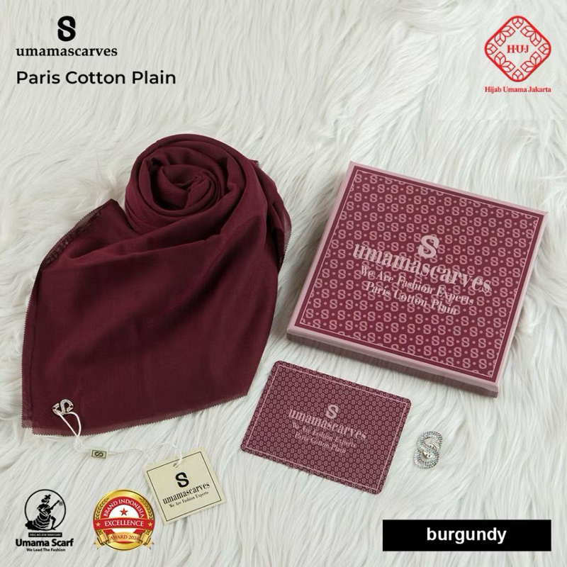 Jual UMAMA SCARVES HIJAB SEGI EMPAT PARIS METAL LOGO S DIAMON FREE ...