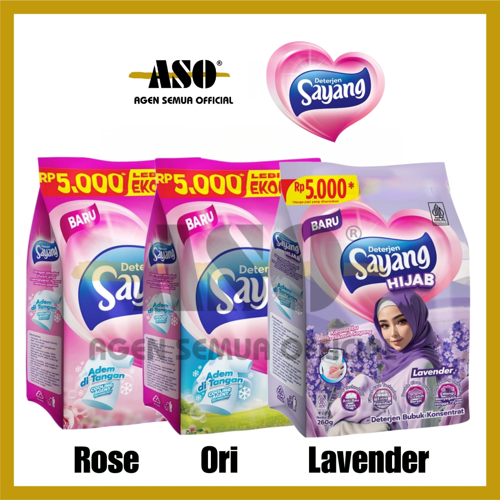 Jual DETERGENT Sayang BUBUK Powder Detergent 220 gr PROMO !!! | Shopee ...