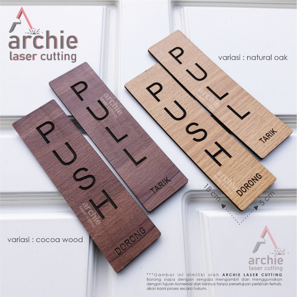 Jual Penanda Kayu Pintu Push Pull Tarik Dorong 18 x 5 cm | Shopee Indonesia