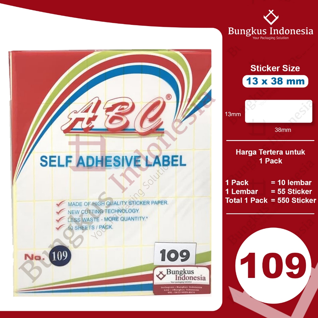 Jual Stiker Label 109 / Sticker | Shopee Indonesia
