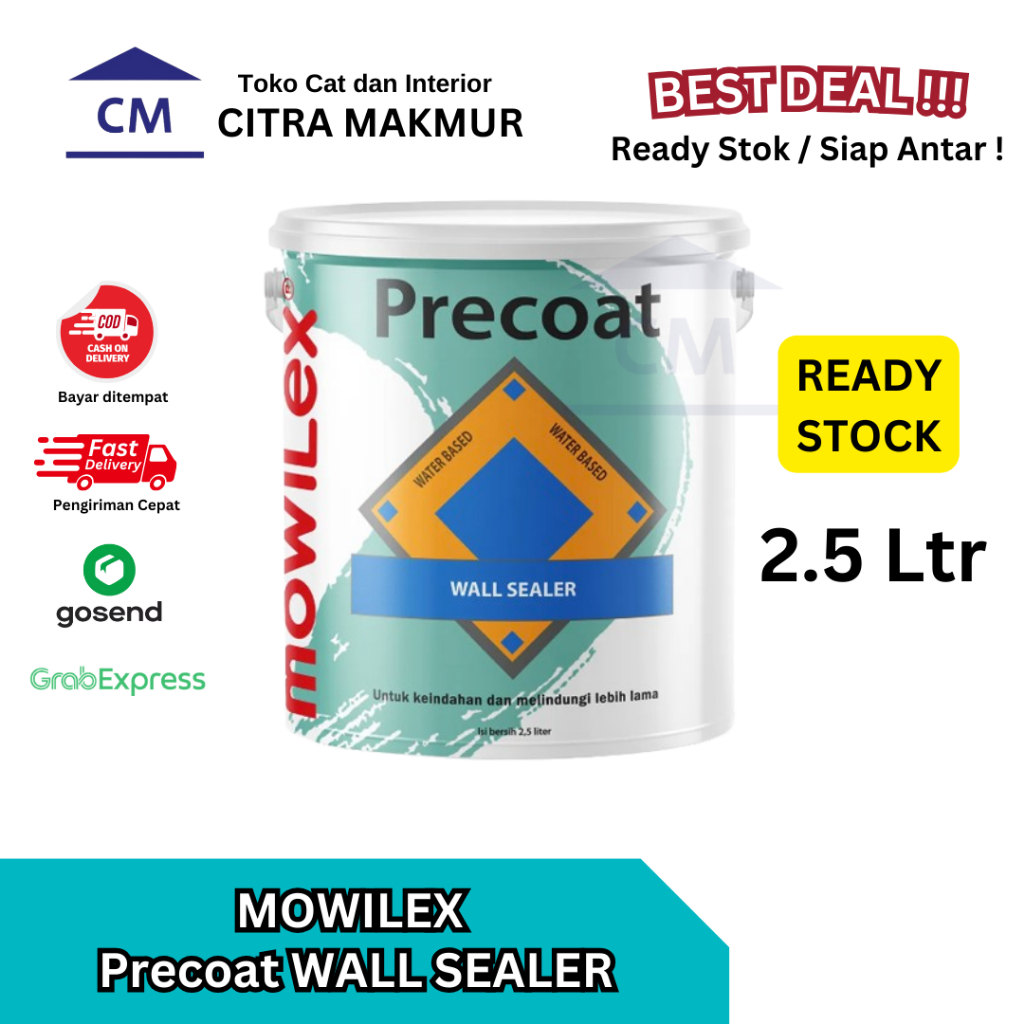 Jual MOWILEX PRECOAT WALL SEALER - 2.5 Liter (Sealer/Primer Mowilex ...