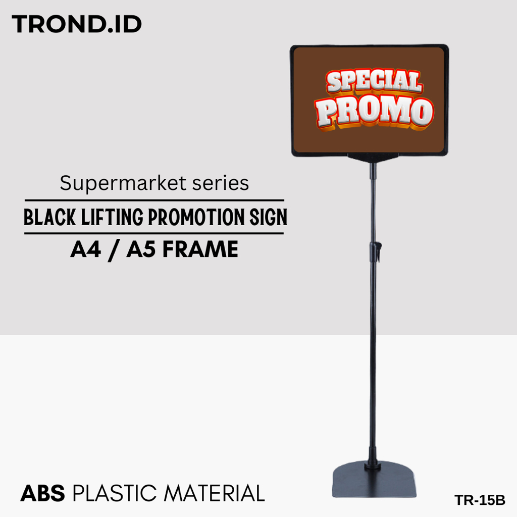 Jual Black series stand pop supermarket papan harga promosi bingkai ...