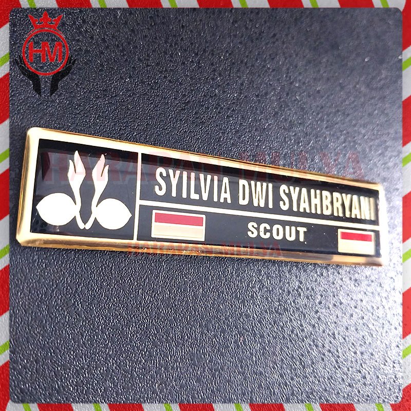 Jual Papan Nama Pramuka Name Tag Logo Pramuka Custom - Harapan Mulya ...