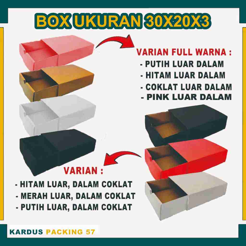 Jual Box 30x20x3 cm / Box Sleding / Box Sarung | Shopee Indonesia