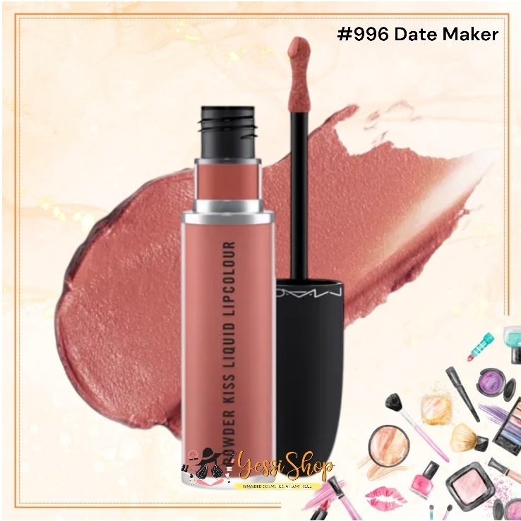 Jual MAC Powder Kiss Liquid Lipcolour Colour 996 Date Maker 5ml ...