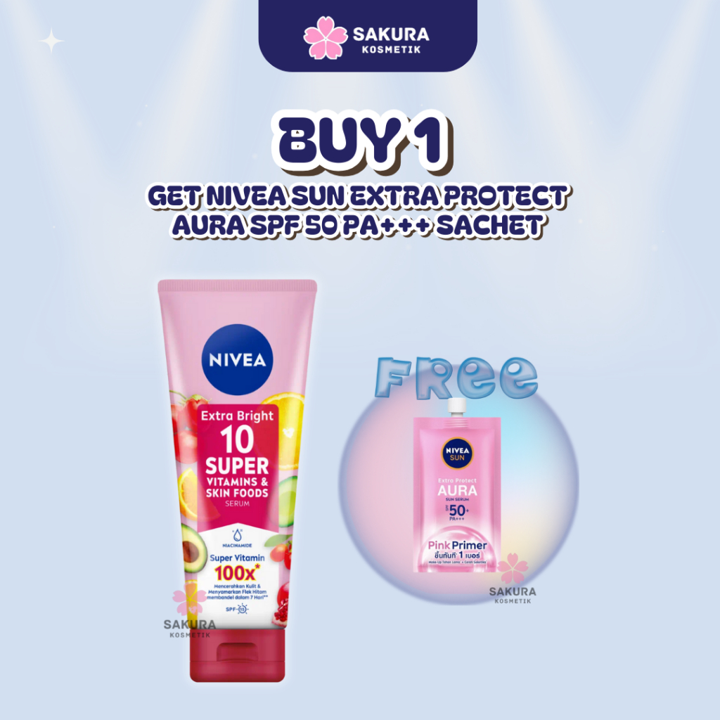 Jual (BEST SELLER) NIVEA Body Serum Extra Bright 10 Super Vitamins ...