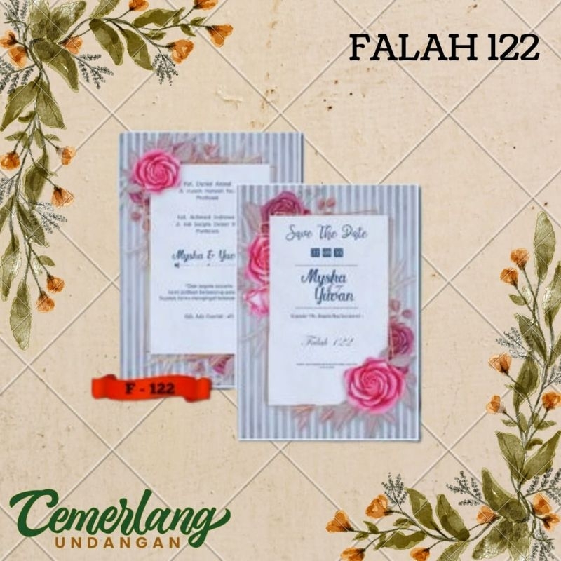 Jual Blangko Undangan atau Kertas Undangan Pernikahan FALAH 122 Harga ...