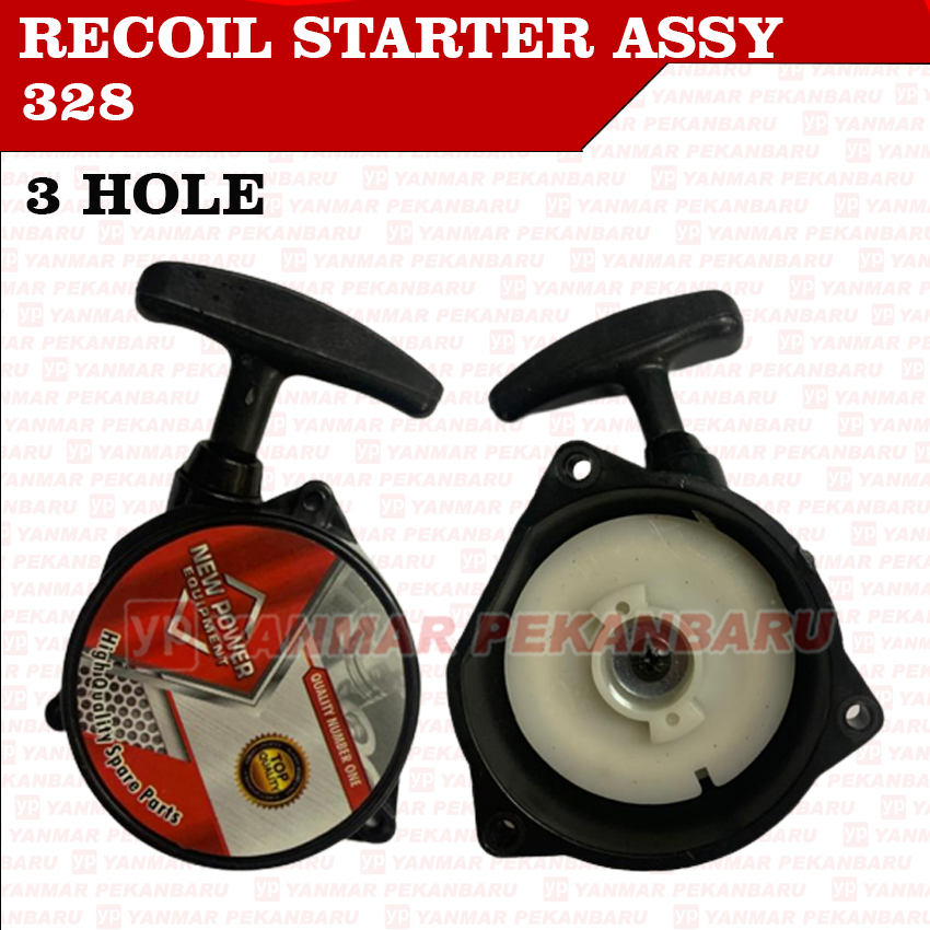 Jual 328 338 Recoil Starter Assy Cap Engkol Tarikan Engkol 3 lubang mesin potong rumput 328 [NP ...