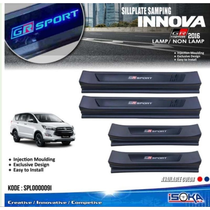 Jual SILL PLATE/SILLPLATE SAMPING LAMPU/SIDE SCUFF PLATE LED INNOVA ...