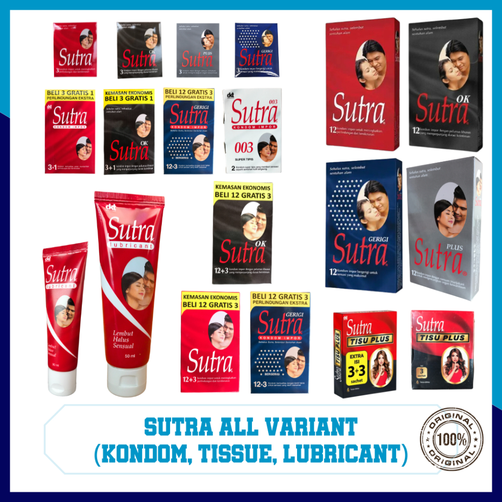 Jual SUTRA ALL VARIANT | KONDOM | TISSUE | LUBRICANT | Shopee Indonesia