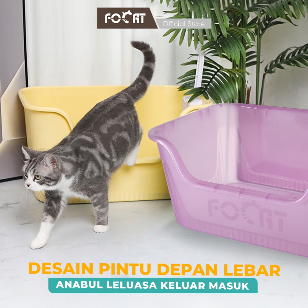 Jual [RUSAK KAMI GANTI] FOCAT Pet Litter Box Ekstra Besar 50CM M31 Bak ...