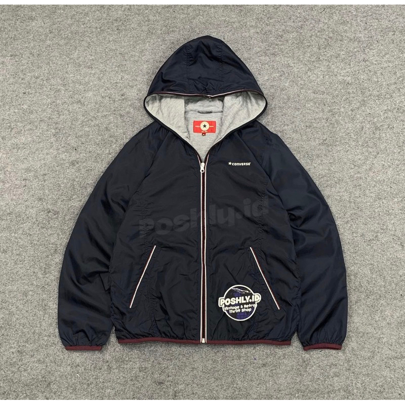 Jual Converse Hooded Windbreaker Jacket (M) | Shopee Indonesia
