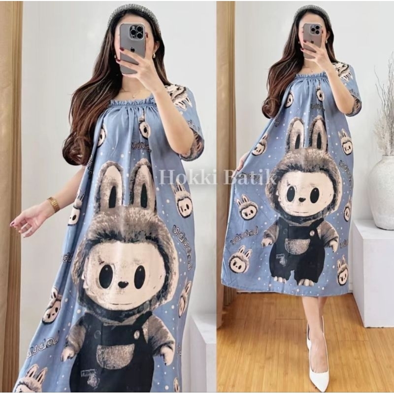 Jual DRESS FUJI LABUBU KEKINIAN RAYON PREMIUM | DASTER FUJI JUMBO ...