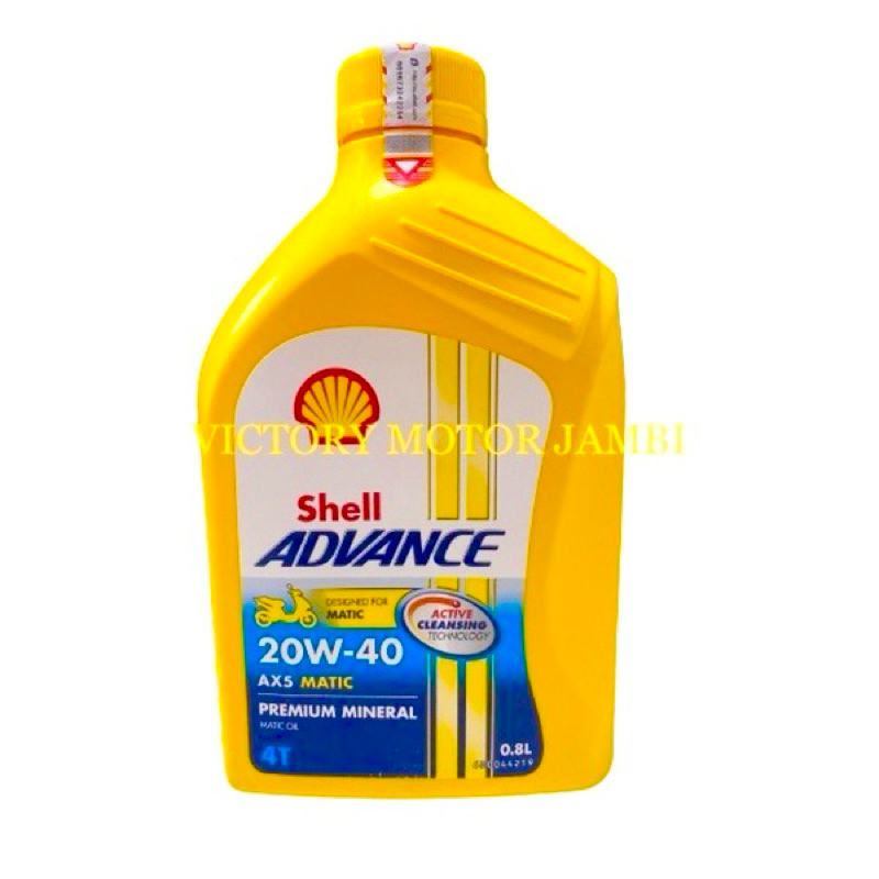 Jual OLI MESIN SHELL ADVANCE AX5 MATIC 20W-40 0,8L SHELL OIL | Shopee ...