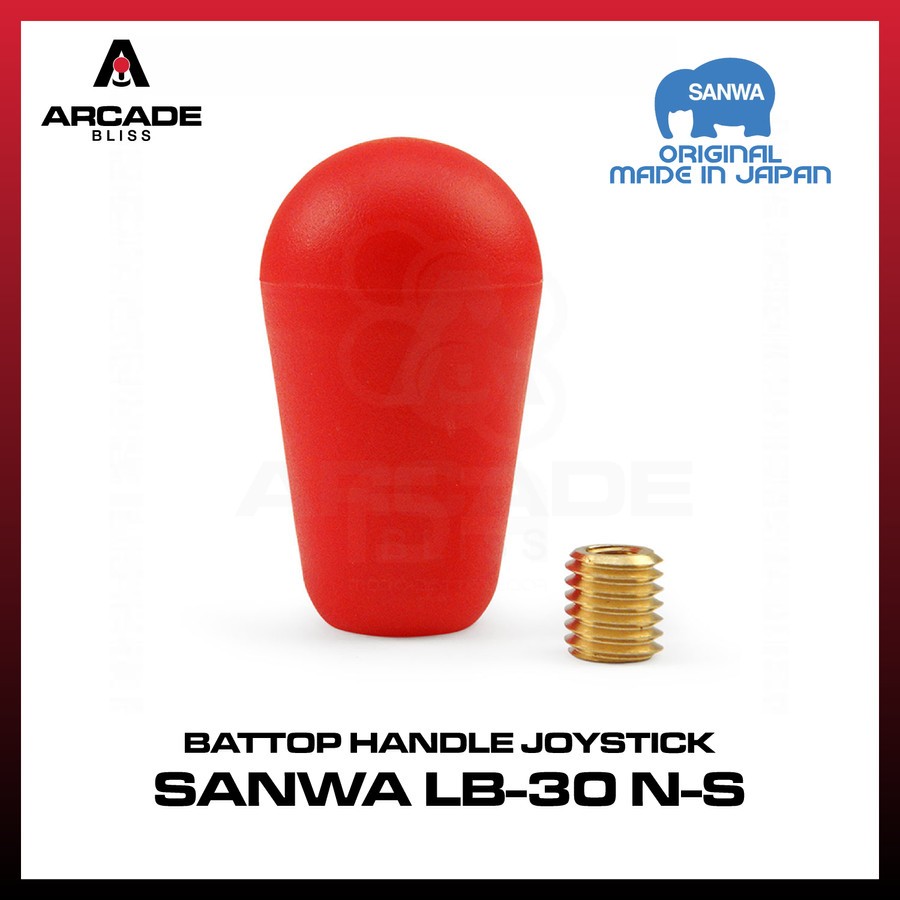 Jual Sanwa LB-30 N-S Handle Battop Red Merah Bat Top American Style ...