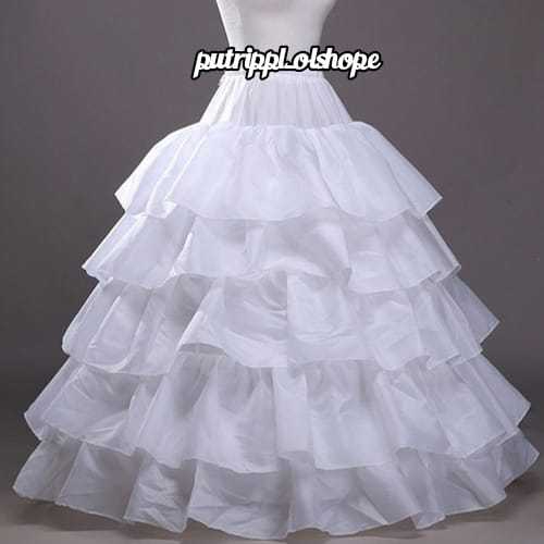 Jual Pengembang Rok Gaun Tanpa Kawat Dilapisi Lima Umpak Kain Satin ...