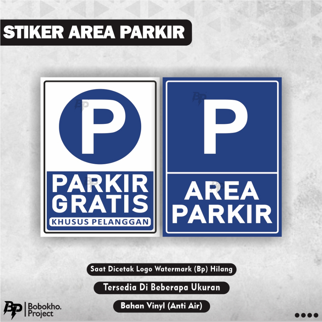 Jual Stiker Area Parkir / Stiker Parkir Gratis Khusus Pelanngan ...