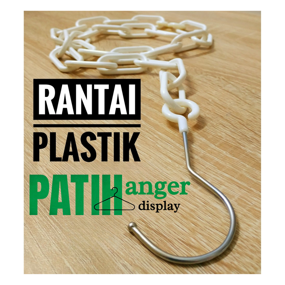 Jual Rantai Plastik Gantungan Baju Putih dan Pink Display Gantungan ...